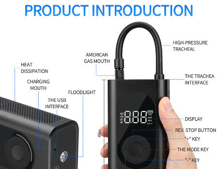 Portable multifunctional wireless air charging pump, Electric air ...