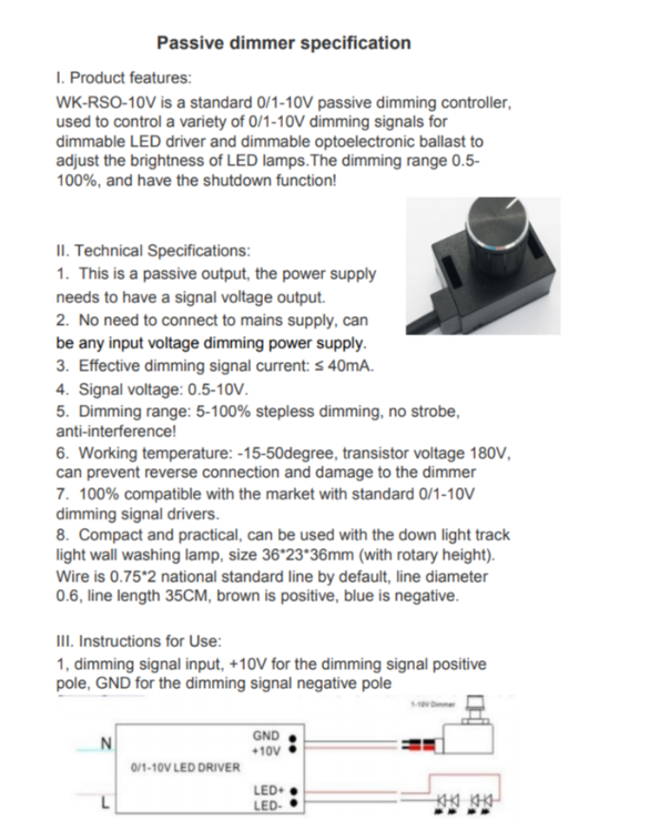 0-10v Dimmer Switch Electronic Potentiometer Led Grow Light controller ...