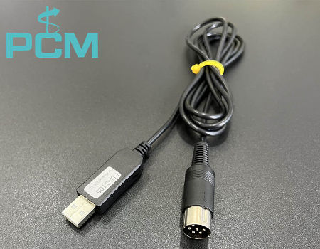 U-CAT Din6 Plug to USB Radio Programmed Cable, U-CAT Radio Cable Din 6 ...