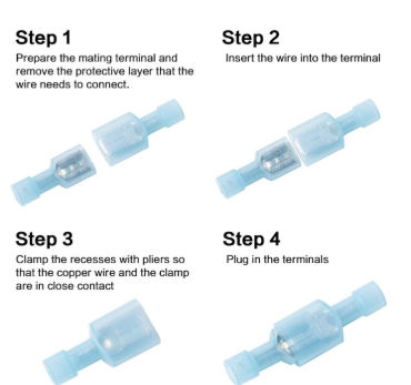 Quick Disconnects Spade Female Spade Connector 16-14 Gauge 100PCS Nylon ...