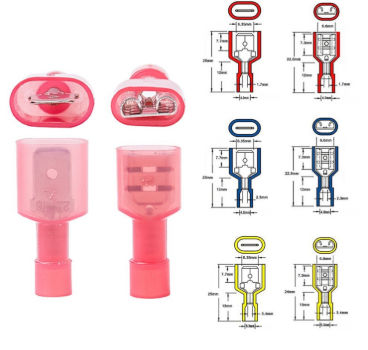 Quick Disconnects Spade Female Spade Connector 16-14 Gauge 100PCS Nylon ...