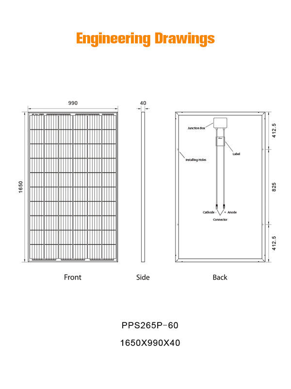 265W Poly Solar Panel 265Wp New Energy Solar Polycrystalline Panel ...