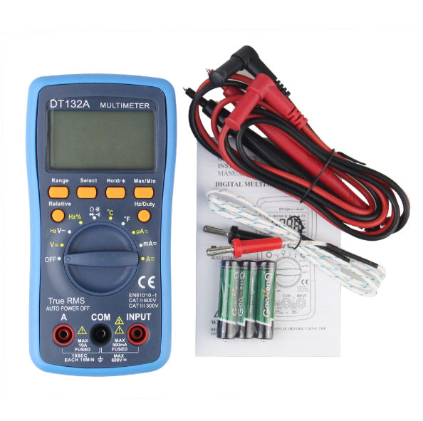 Data hold DT132A Large LCD Digital Multimeters Accurate Measure AC DC ...