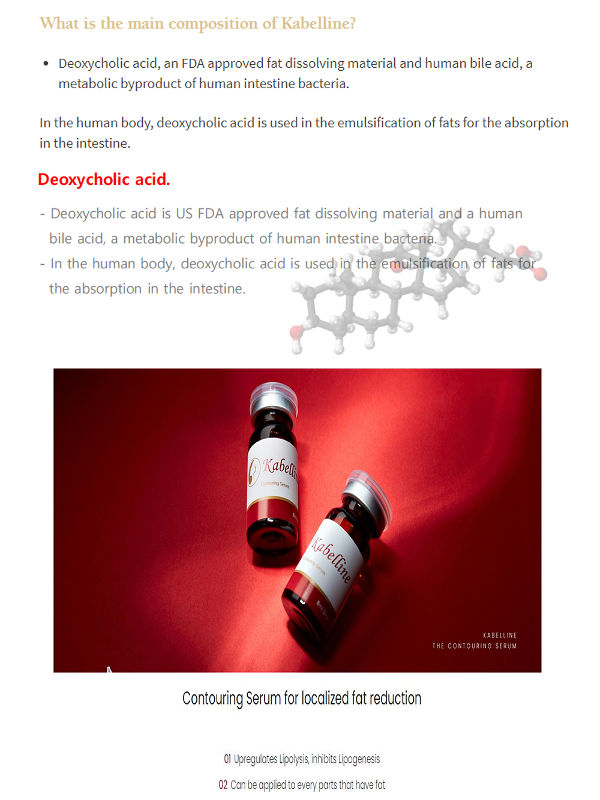 Lipolytic Kabelline Fat Dissolver Injection Product with High Purity DC ...