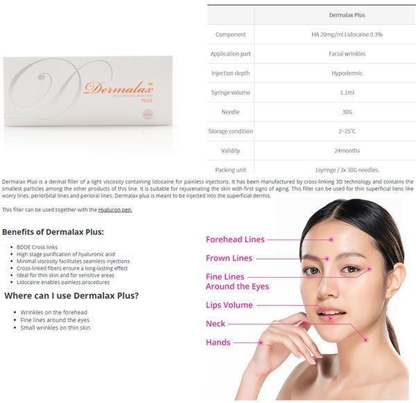 Dermalax Revolax Rejeunesse Bonetta Dermal Lip Filler Filer Lips Ha ...