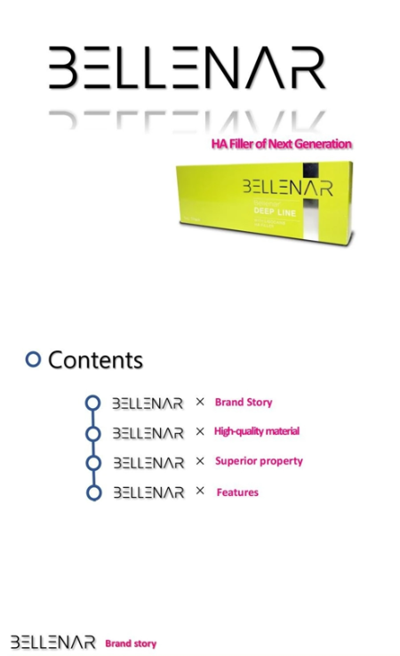 Bellenar Cross-Linked Hyaluronic Acid Filler 1ml Syringes for Lips ...