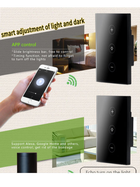 Wireless Smart Lighting Dimmer Switch Tuya Wifi Smart Dimmer Switch ...