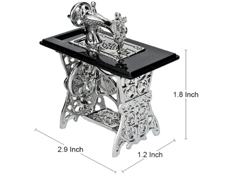 Mini Vintage Fake Sewing Machine Dollhouse Furniture Accessories Mini ...
