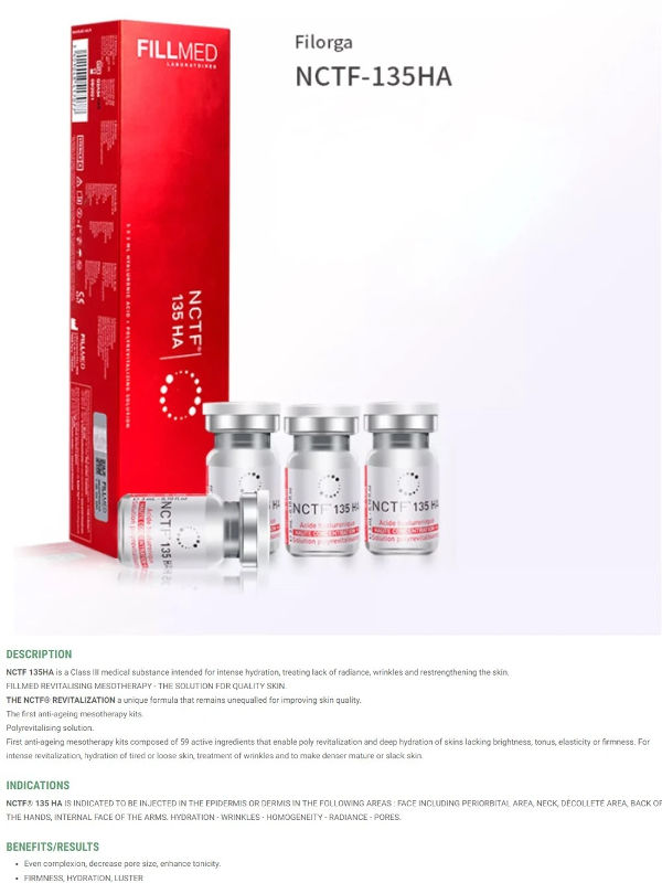 Authentic Guaranteed Fillmed Filorga Nctf 135ha 5X3ml Hyaluronic Acid ...