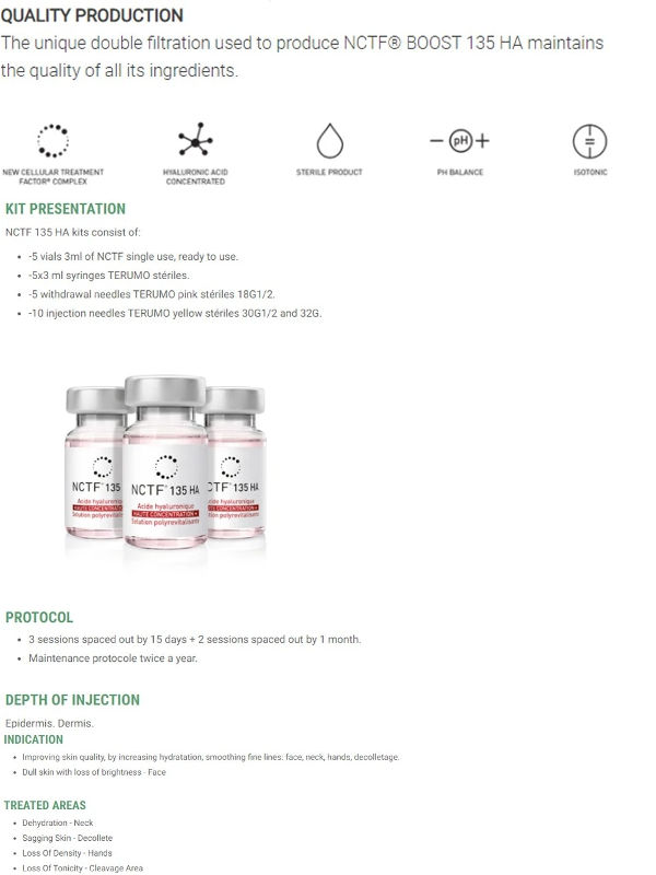 Authentic Guaranteed Fillmed Filorga Nctf 135ha 5X3ml Hyaluronic Acid ...