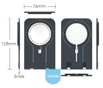 Aero Aluminum Alloy stand for magsafe charger, 3mm thickness, 56g, slim ...