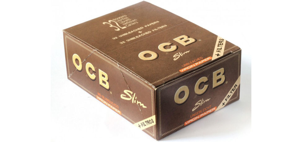 OCB Virgin Unbleached King Size Slim Rolling Papers Filter Tips ...