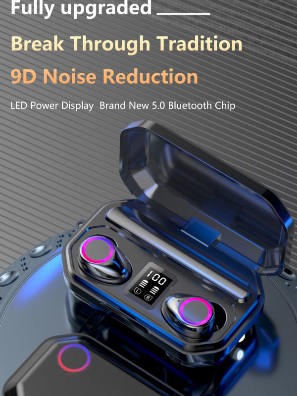 2000mAh M12 9D TWS Earphone 5.0 Touch Music Wireless Earphones Stereo ...