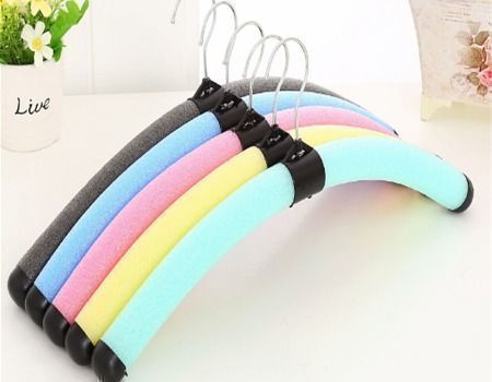 Clothing store foam plastic clothes hanging color bendable sponge ...