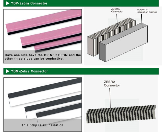 Kaixi LCD Display Silicone Rubber Connector Zebra Connector Silicone LED Strip, zebra connector ...