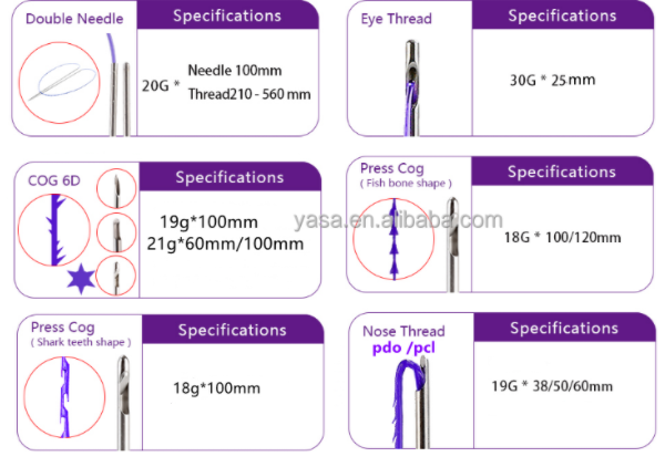 Plla Pcl Fishbone Molding Pdo face-anti aging threads face lifting ...
