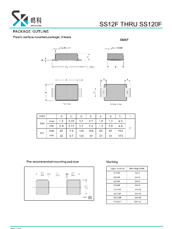 SHIKUES Best diode 1A 100V SMAF package SS110F schottky diodes, Diode SS110F SMAF - Buy China ...