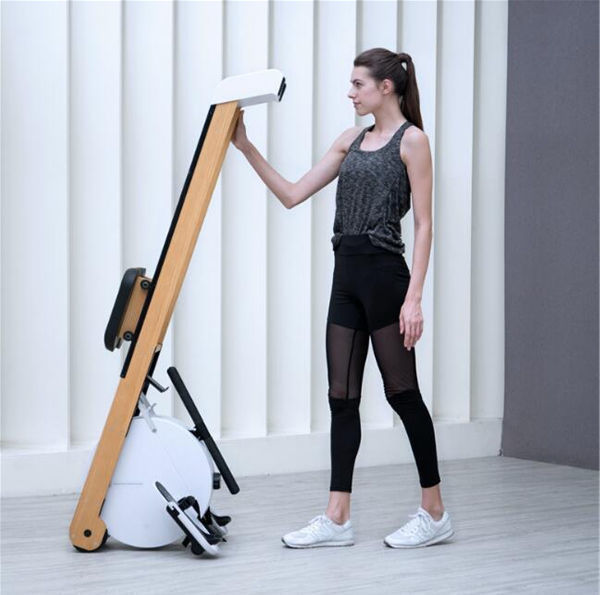 Folding home gym equipment multifunctional trainer magnetic rowing ...