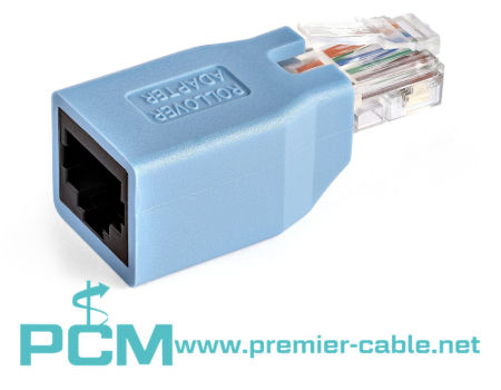 Cisco Serial Console Rollover Adapter Male to Female RJ45 to RJ45, USB ...