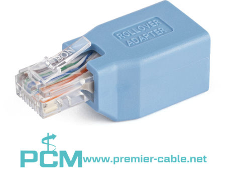 Cisco Serial Console Rollover Adapter Male to Female RJ45 to RJ45, USB ...