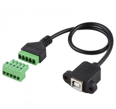 USB 2.0 Type B Screw Terminal Block Cable, usb B screw terminal Type-B ...