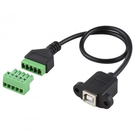 USB 2.0 Type B Screw Terminal Block Cable, usb B screw terminal Type-B ...