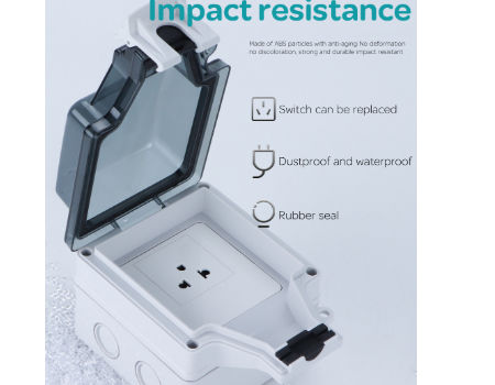 1Gang 15A Universal Design IP66 Weatherproof Outdoor Safety Electrical ...