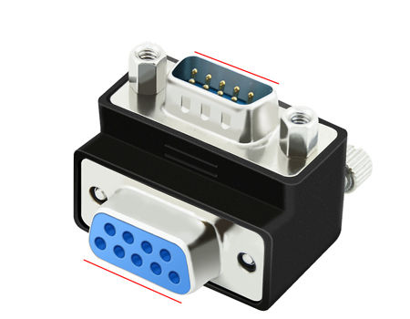 Right Angle DB9 Serial Cable Adapter, DB9 Low Profile Adapter Right ...