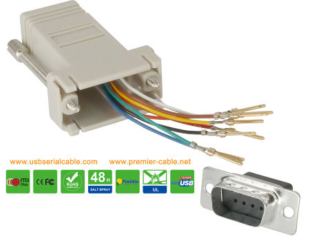DB9 to RJ45 Console Connector, Sun DB9 Adapter Cisco Console Cable ...
