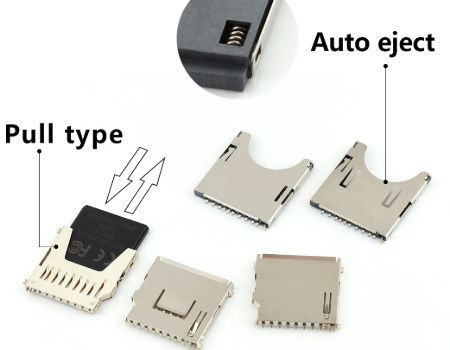 Micro SD connector all plastic SMD for PCB, Micro Sd card SD card ...