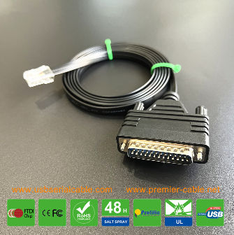 Cisco Modem Console Cable DB25 to RJ45, Modem Console Cable RJ45 to ...