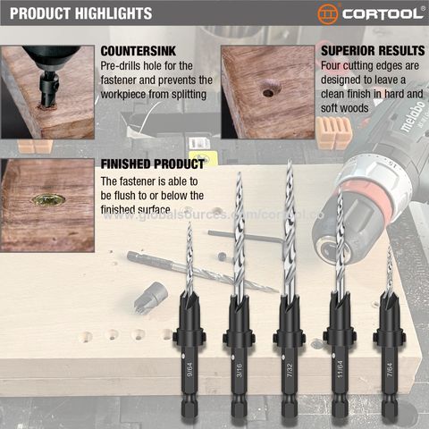 Allen Key Drill Bit Set FTG USA Replacement Tapered Countersink Drill ...