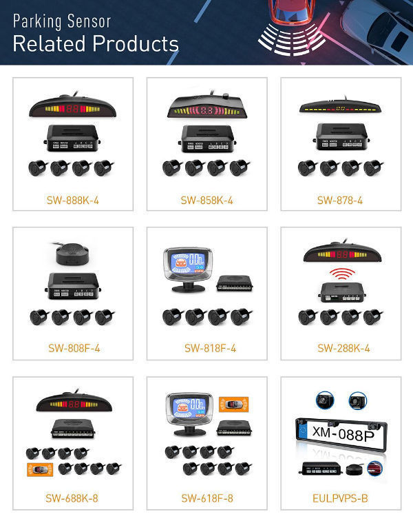 4pcs Sensors Car Parking System with LED Display Reverse Parking ...