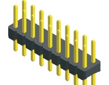 Press-fit pin header 2.54mm pitch, dual rows 2*3pins connector, Pin ...