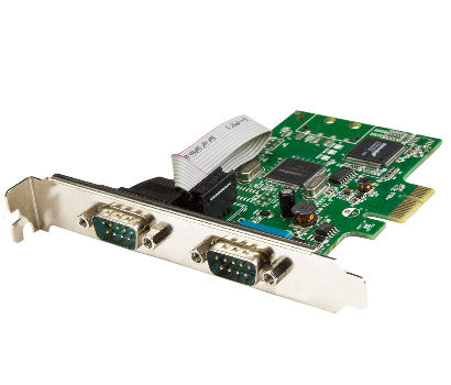 2 Port PCIe Serial Card with 16C1050 UART, PCI Express card Dual ...