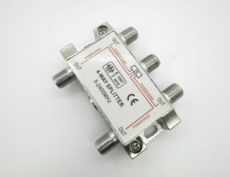 5-2400MHz 4-way CATV/SMATV splitter, coaxial cable F connector sat ...