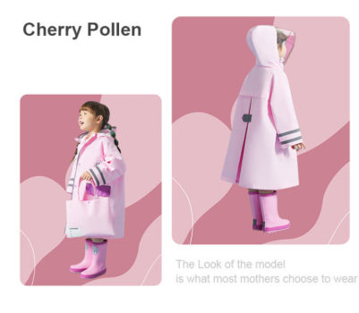 EVA Transparent Fashion Frosted Child Raincoat Girl and Boy Rainwear Outdoor Hiking Travel Rain ...