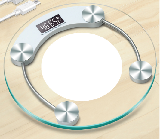 Household Round electronic scales weight USB charging scales body ...