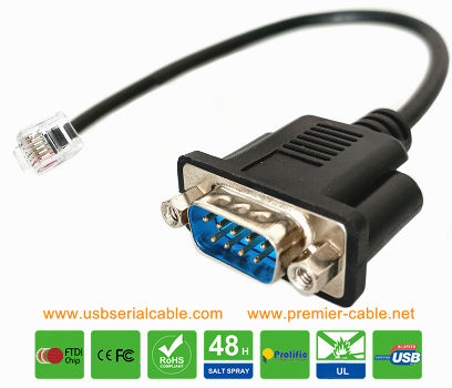 8-Pin RJ45 to DB9 Serial Cable, 8-Pin RJ45 Cable RJ45 Serial Cable ...
