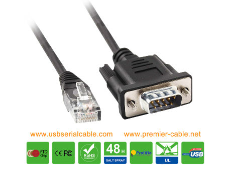 8-Pin RJ45 to DB9 Serial Cable, 8-Pin RJ45 Cable RJ45 Serial Cable ...