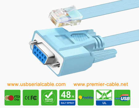 8-Pin RJ45 to DB9 Female Cable, 8-Pin RJ45 Cable RJ45 Serial Cable ...