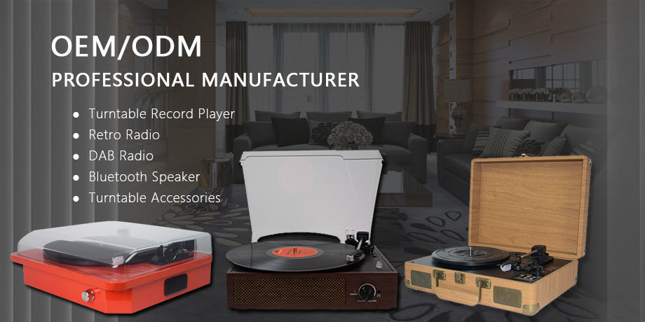 Wireless play & Radio Multifunction Turntable Player LP Vinyl Portable ...