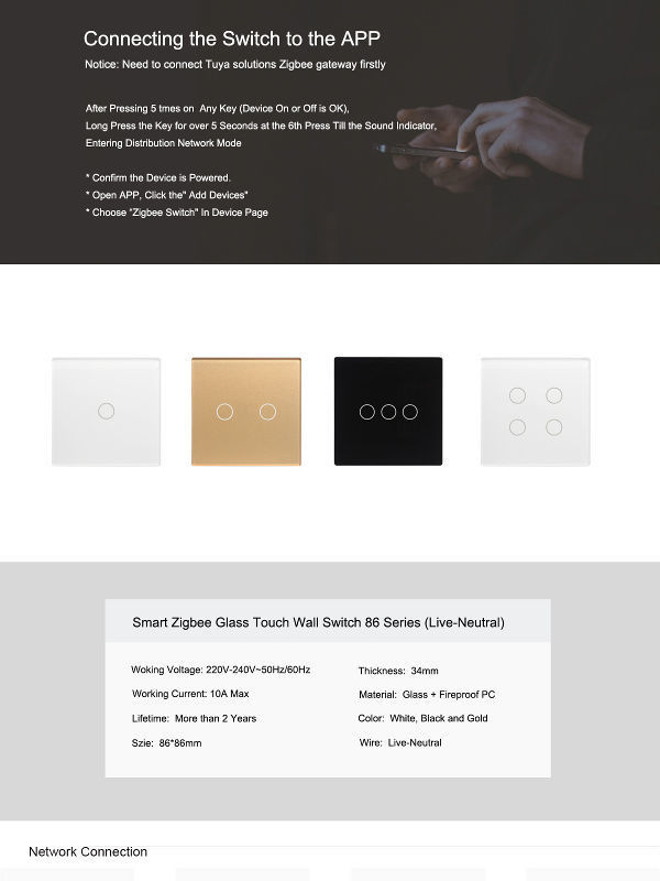 Tuya Smart Life house electrical wall scene light switch voice control ...