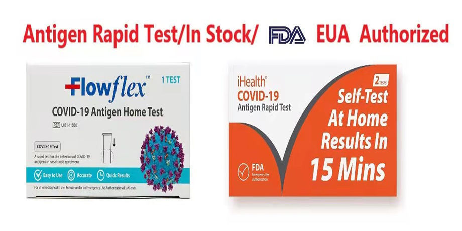 Antigen Rapid test kit FDA EUA Authorized OTC at-Home Self Test kit USA ...