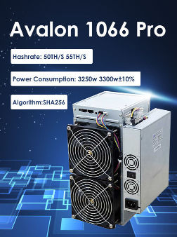 Blockchain Miner A1066 Pro 55T Avalon A1066 Asic Miner, BTC Mining ...