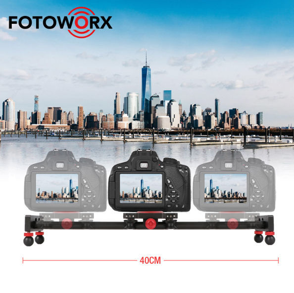16''/40cm Camera Slider Aluminum Alloy Dolly Rail with 4 Bearings for ...