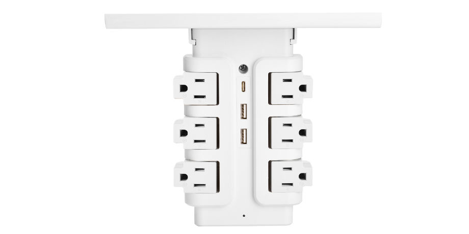 USA 6 rotatable outlets wall socket with USB 2A1C extension power ...