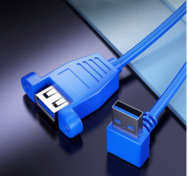 USB Panel Mount Cable 90 Degree, panel mount extension cable usb 3.0 ...