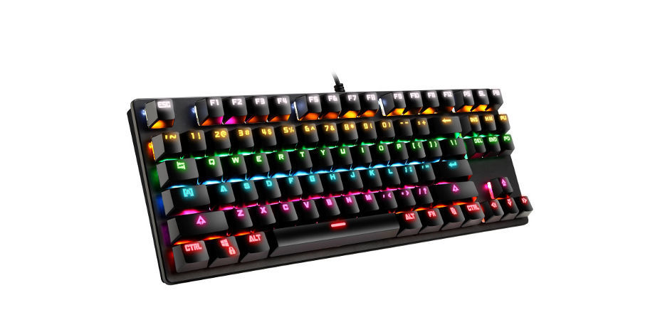 Mechanical Wired Gaming Keyboard with 104 RGB Backlit Keys Full Size ...