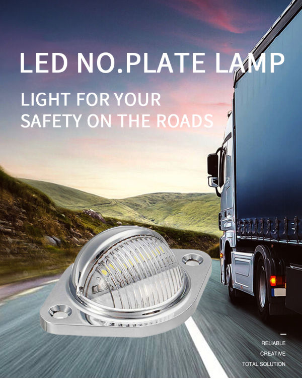 License Plate Lights Waterproof 10-30V 3 Led Truck Number Plate Light ...